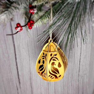 Partridge in a Pear Tree DIY Easy 3D Christmas Ornament No Glue ...