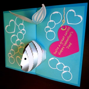 DIY Pop-up Fish Card Template SVG and PDF Files for Instant Download - Etsy