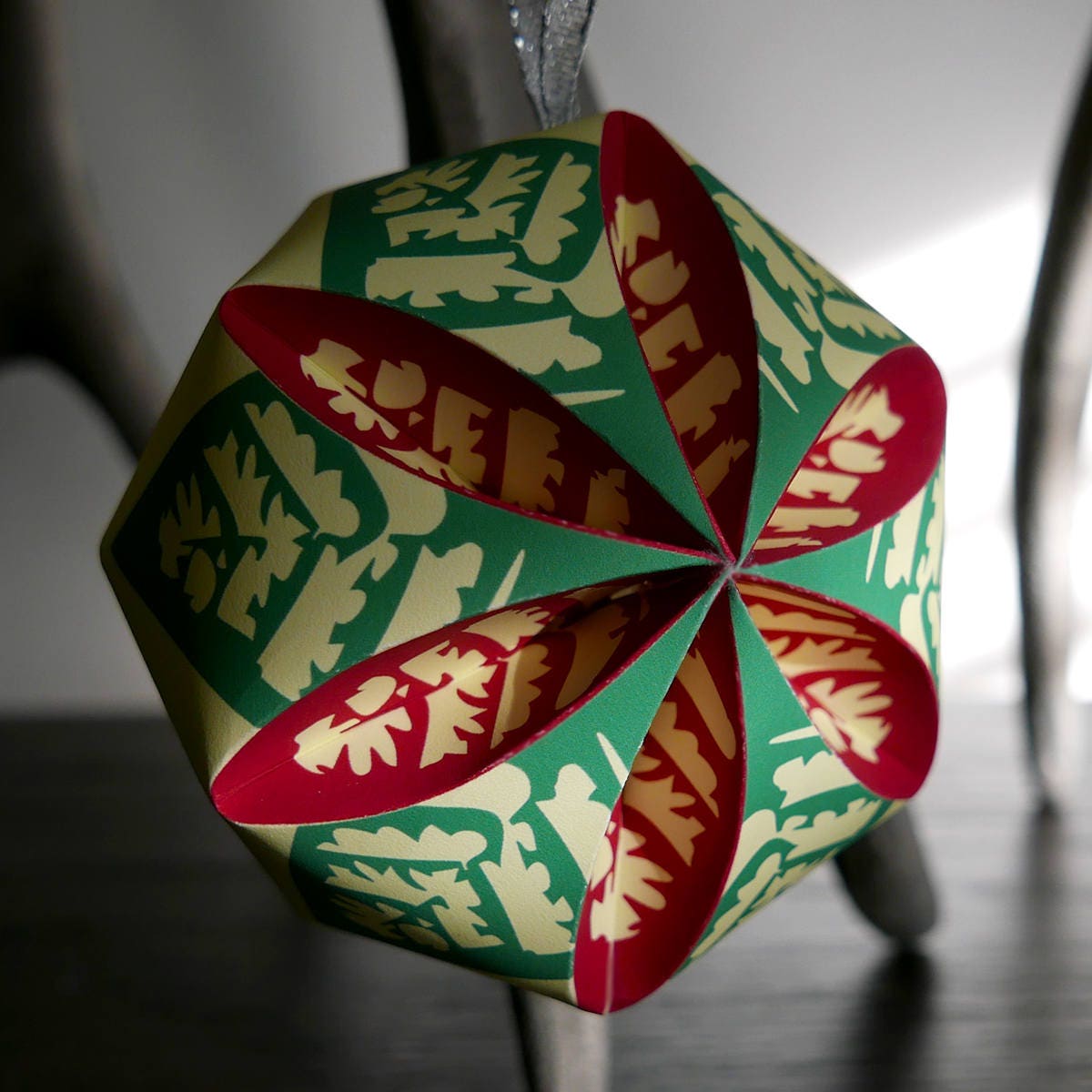 Set of 3 Easy DIY Leaf Inspired 3D Paper Sphere Ornaments SVG - Etsy ...