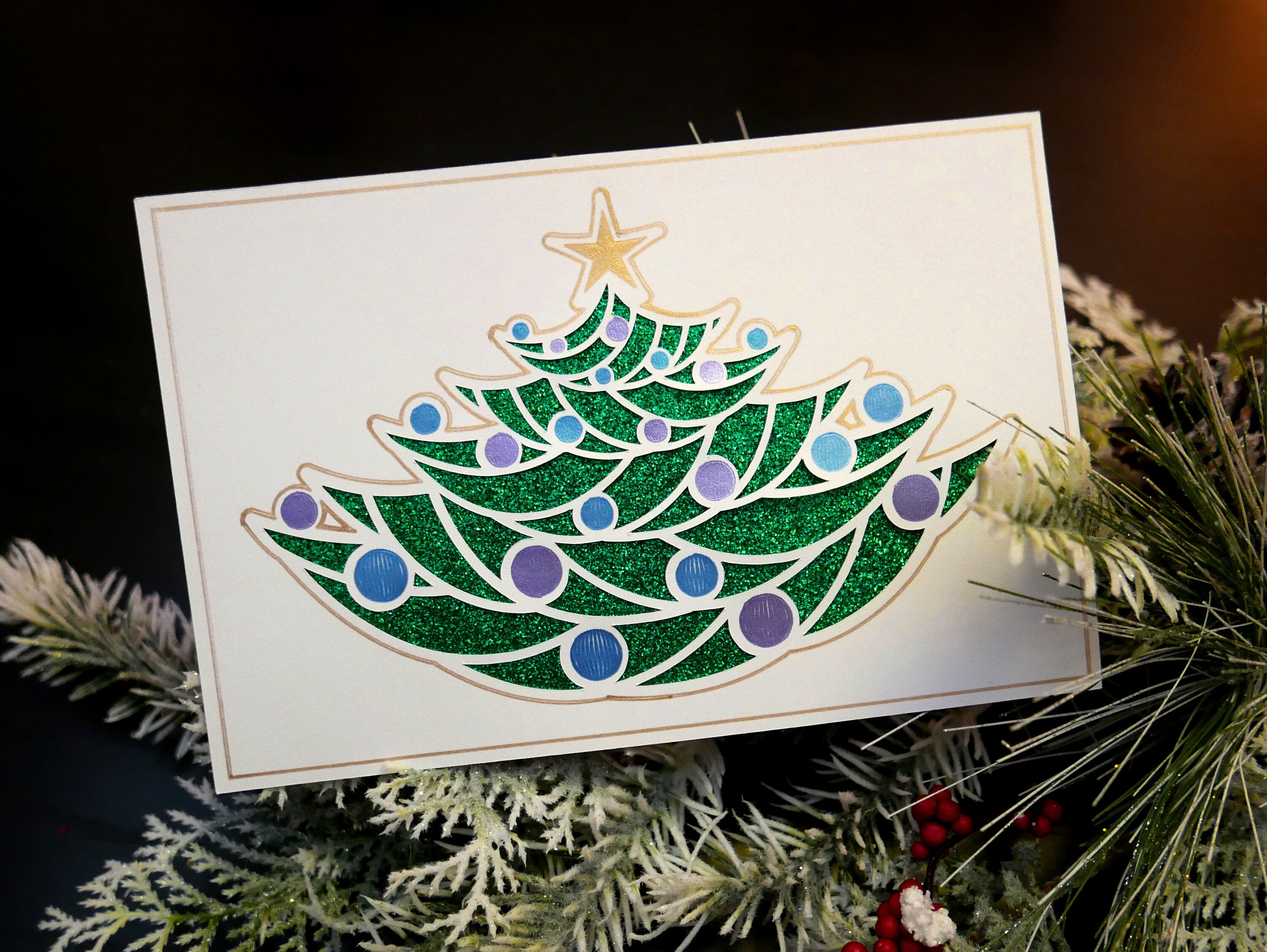 DIY Christmas Tree Card SVG and PDF Files for Instant Download - Etsy