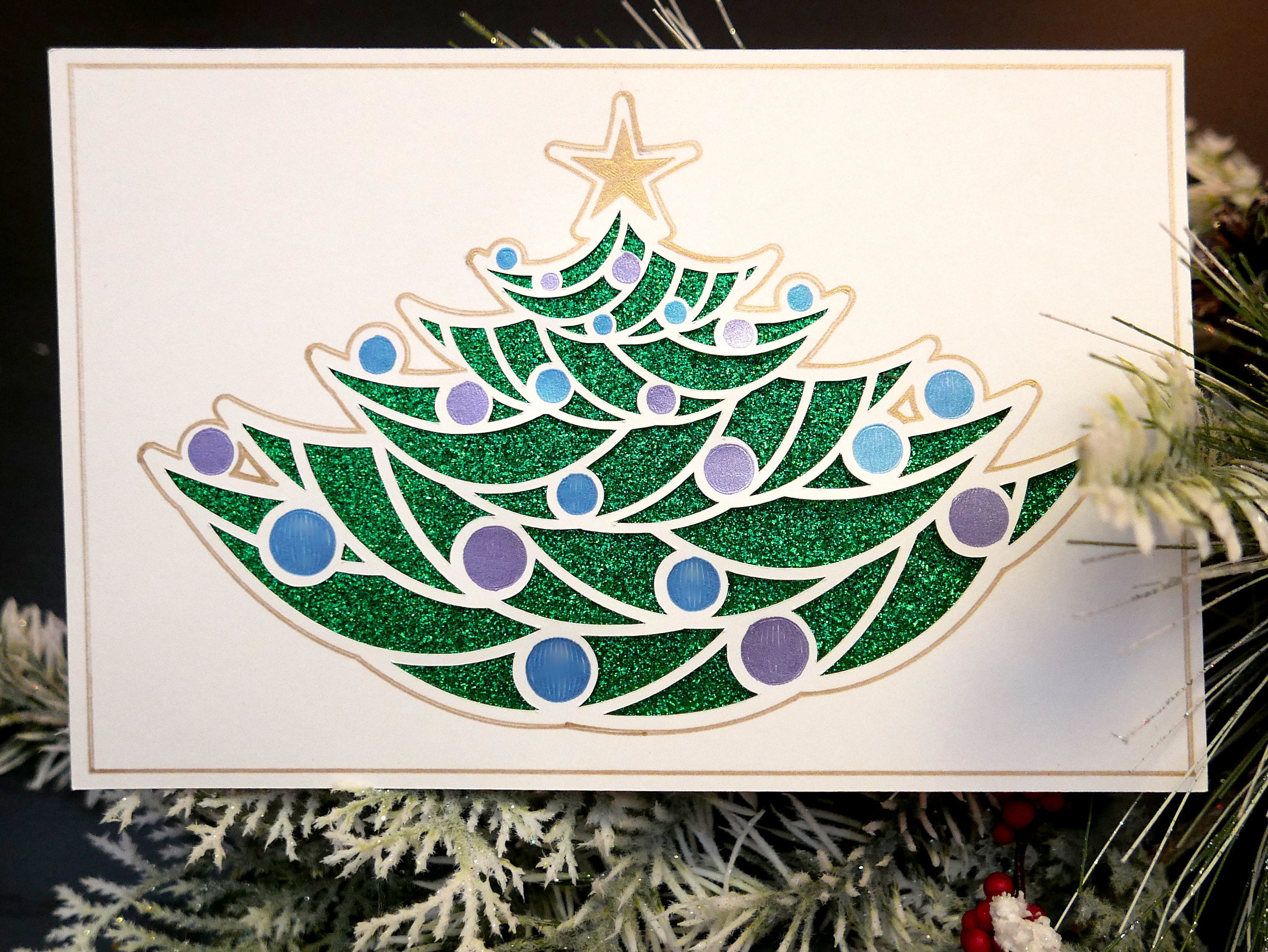 DIY Christmas Tree Card SVG and PDF Files for Instant Download - Etsy