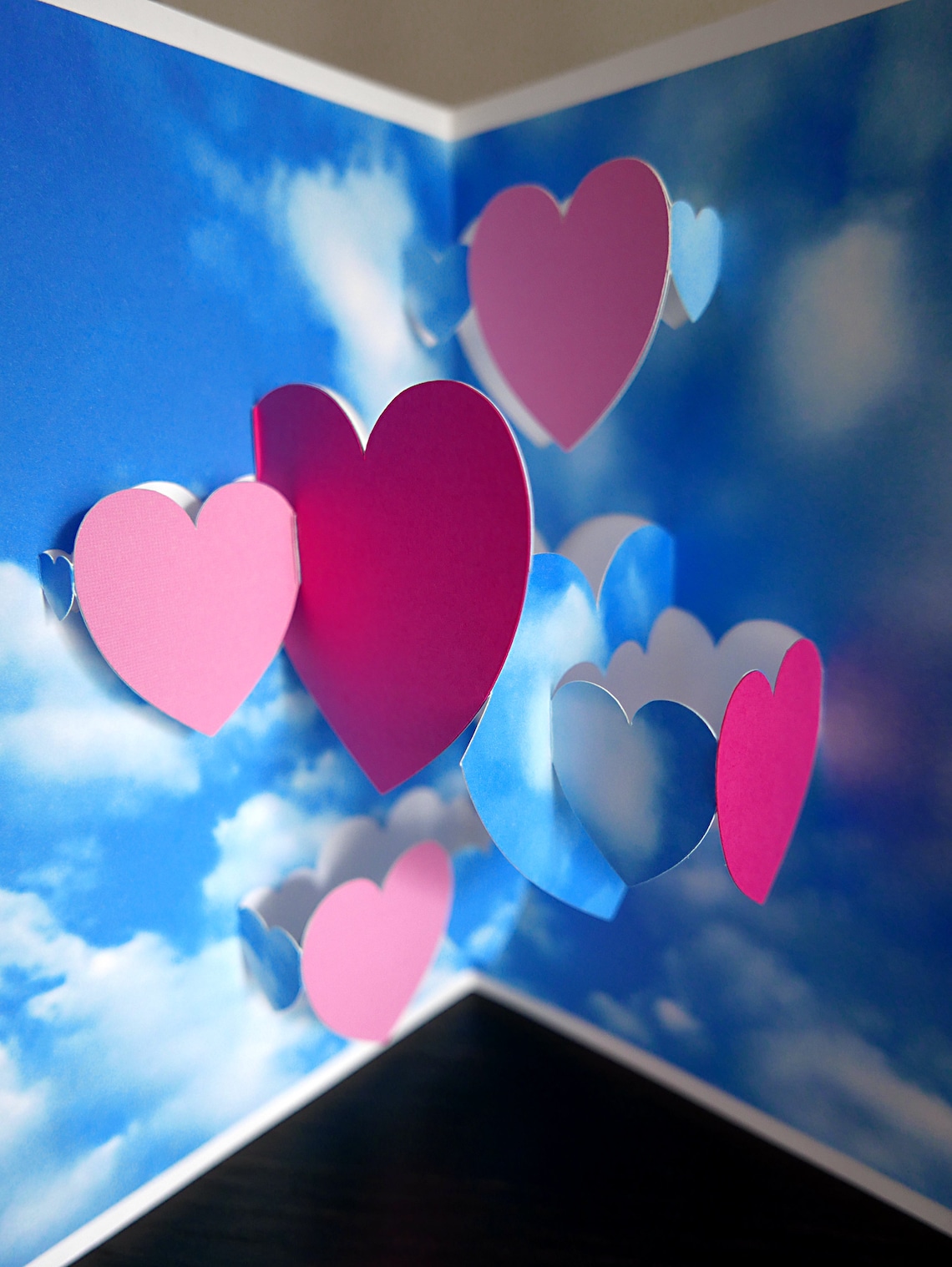 DIY Pop-up Heart Valentine Card SVG and PDF Files for Instant Download ...
