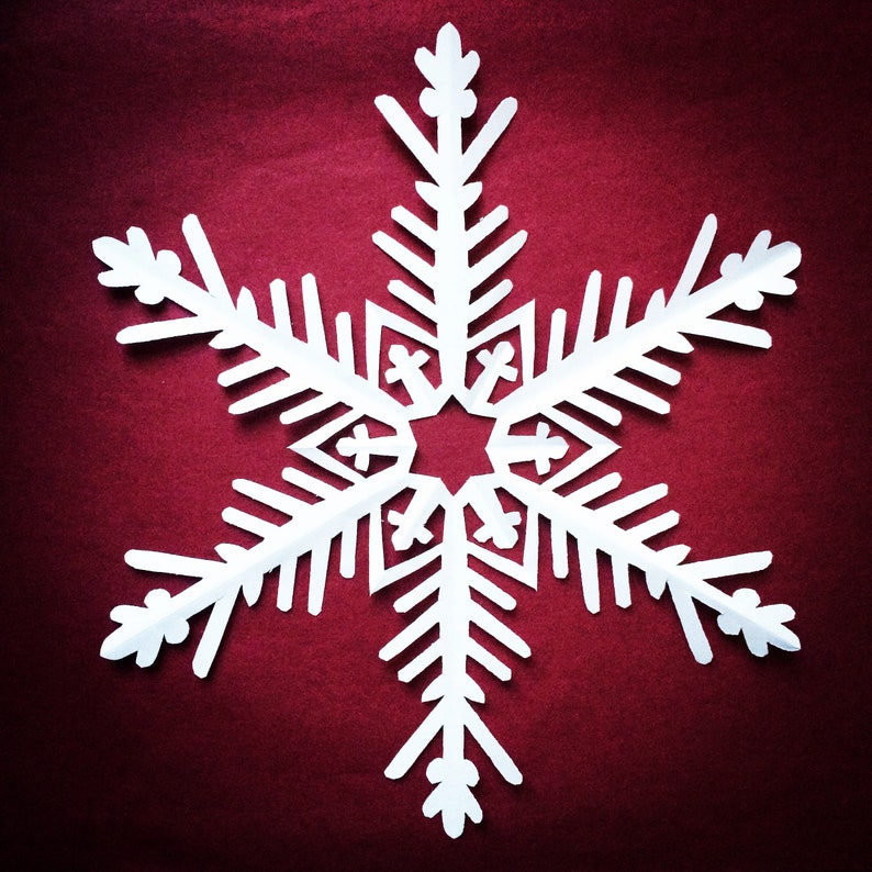 9 Paper Snowflake Patterns (advanced) PDF (digital Download) - Paper ...