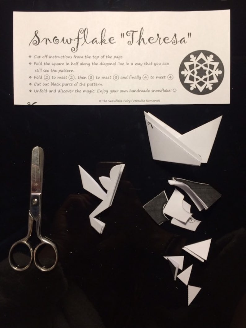 25 Paper Snowflake Patterns Collection PDF (digital Download) - Paper ...