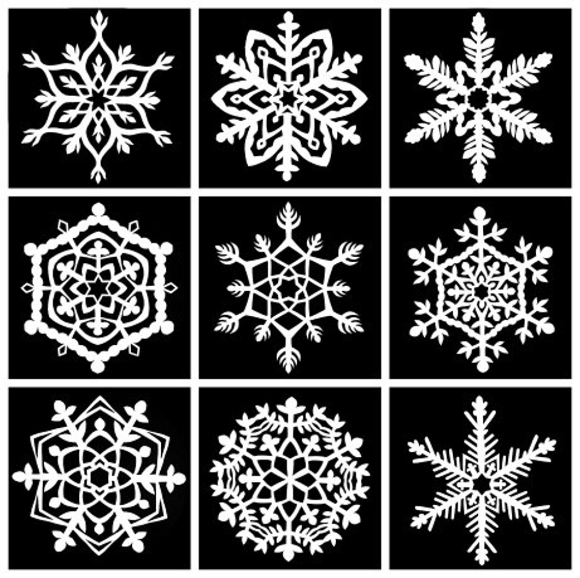 9 Paper Snowflake Patterns (advanced) PDF (digital Download) - Paper ...