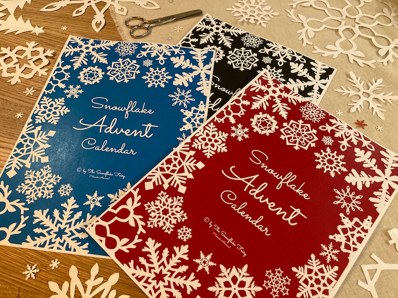 25 Paper Snowflake Patterns PDF: Christmas Advent Calendar (digital ...