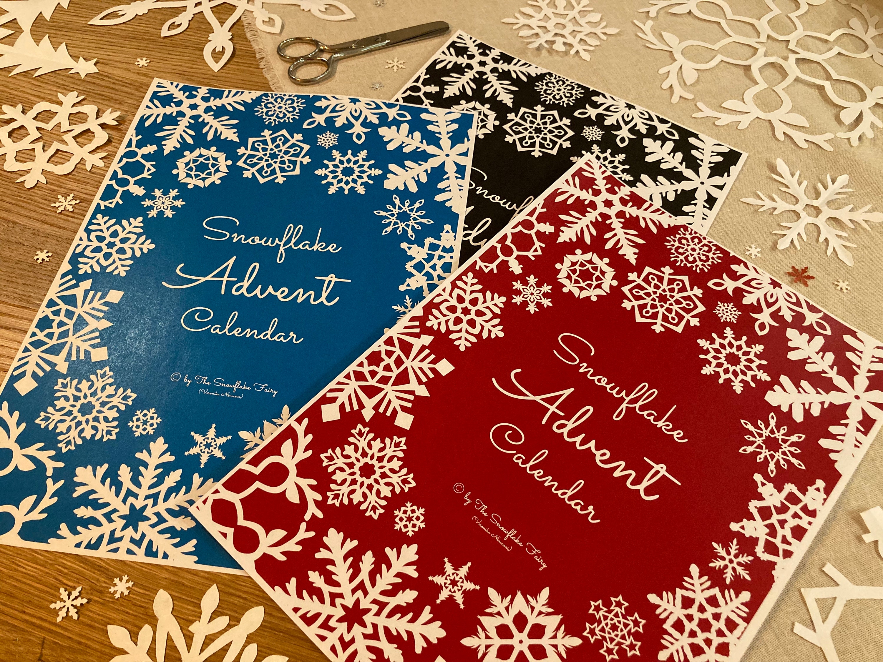 25 Paper Snowflake Patterns PDF: Christmas Advent Calendar (digital ...