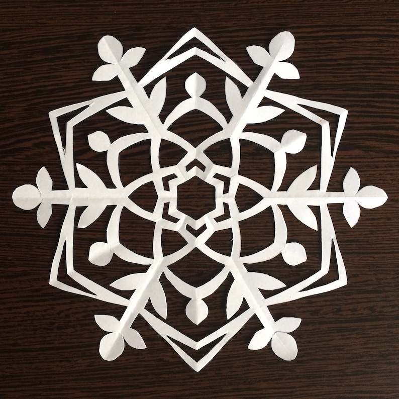 9 Paper Snowflake Patterns (advanced) PDF (digital Download) - Paper ...