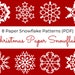 8 Christmas Paper Snowflake Patterns PDF (digital Download) - Paper ...