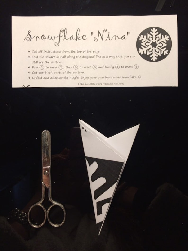 8 Paper Snowflake Patterns for Beginners PDF (digital Download) - Paper ...
