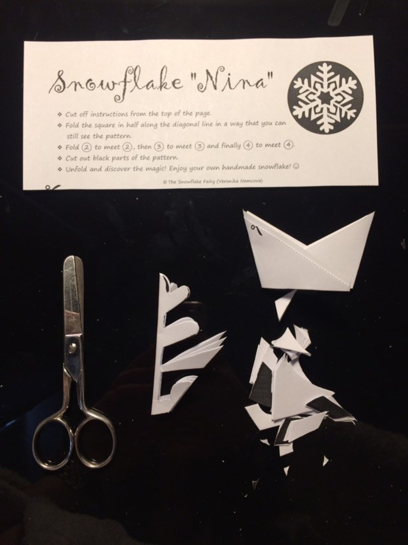 8 Paper Snowflake Patterns for Beginners PDF (digital Download) - Paper ...