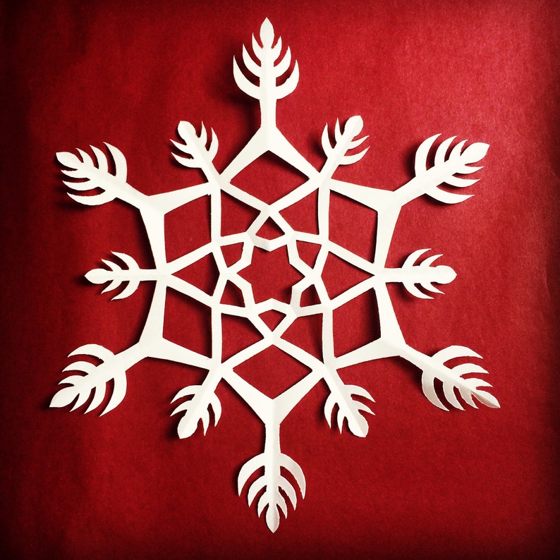 9 Paper Snowflake Patterns (advanced) PDF (digital Download) - Paper ...