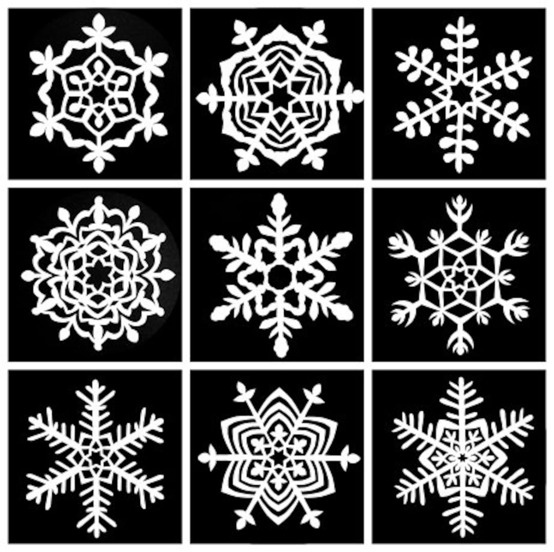 9 Paper Snowflake Patterns (intermediate) PDF (digital Download ...