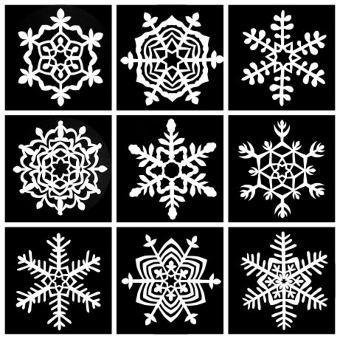 9 Paper Snowflake Patterns (intermediate) PDF (digital Download ...
