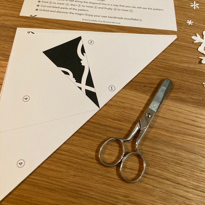 8 Christmas Paper Snowflake Patterns PDF (digital Download) - Paper ...