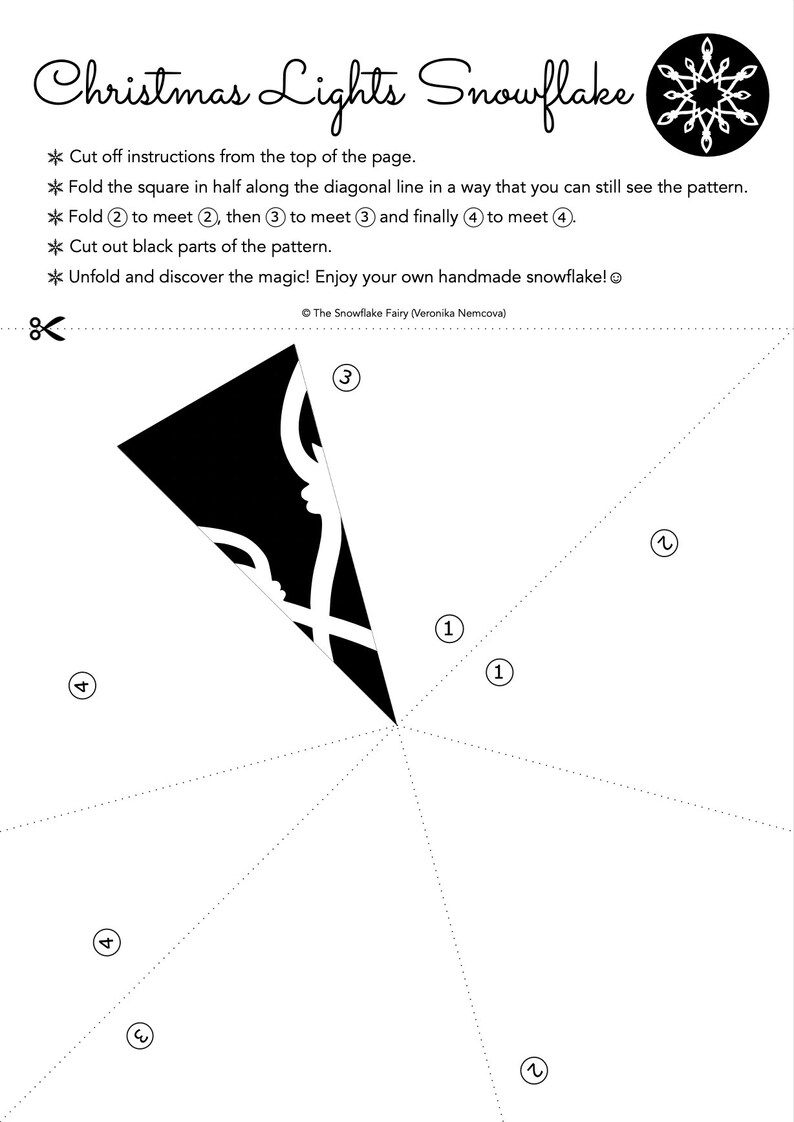 8 Christmas Paper Snowflake Patterns PDF (digital Download) - Paper ...