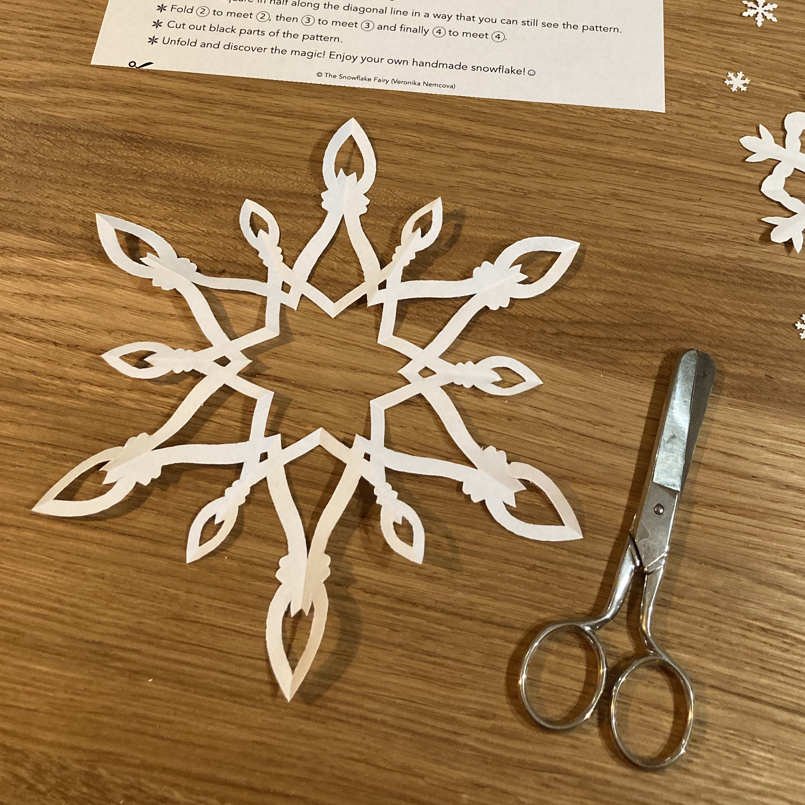 8 Christmas Paper Snowflake Patterns PDF (digital Download) - Paper ...