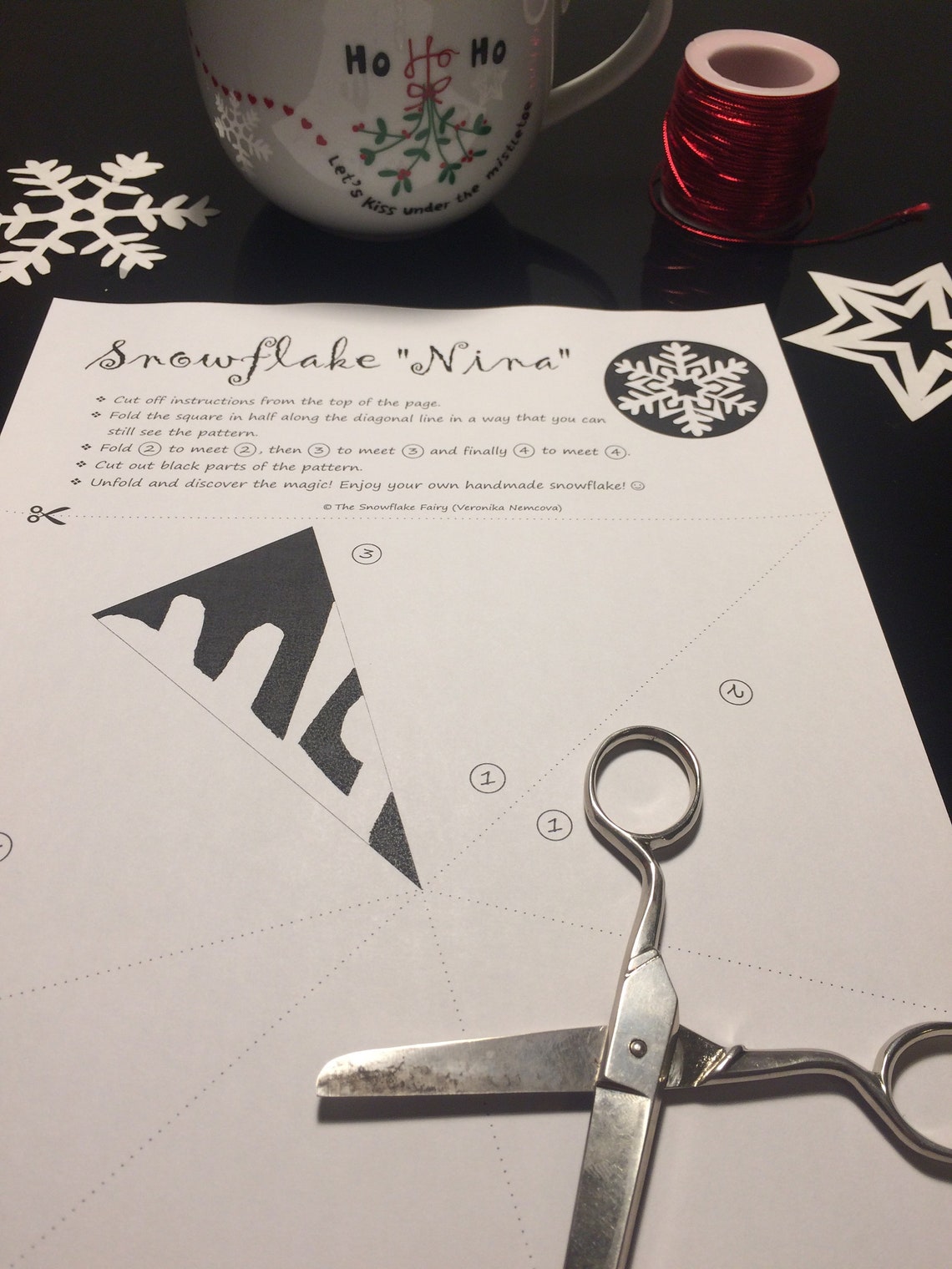 8 Paper Snowflake Patterns for Beginners PDF (digital Download) - Paper ...