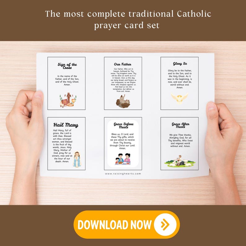 Catholic Kids Prayer Cards: Bible Story Watercolor Art (PDF) - Etsy