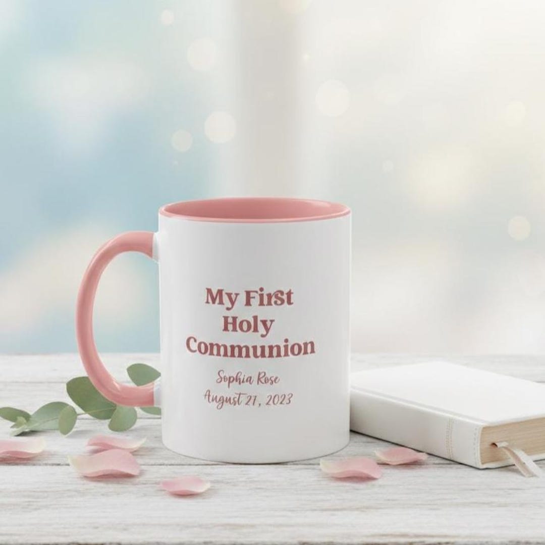 Personalized First Holy Communion Mug, Catholic Keepsake Gift - Etsy