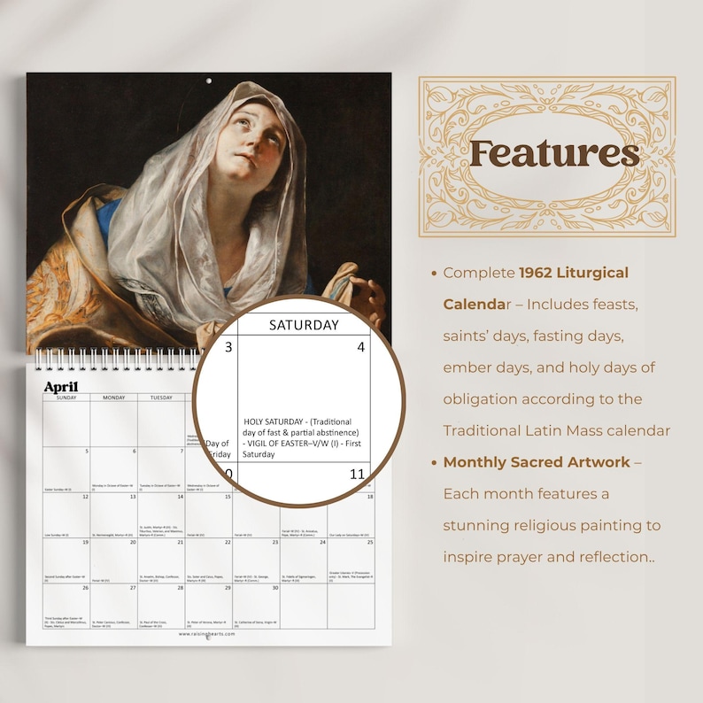 2026-2027 Catholic Wall Calendar – Feasts From the 1962 Latin Missal or ...