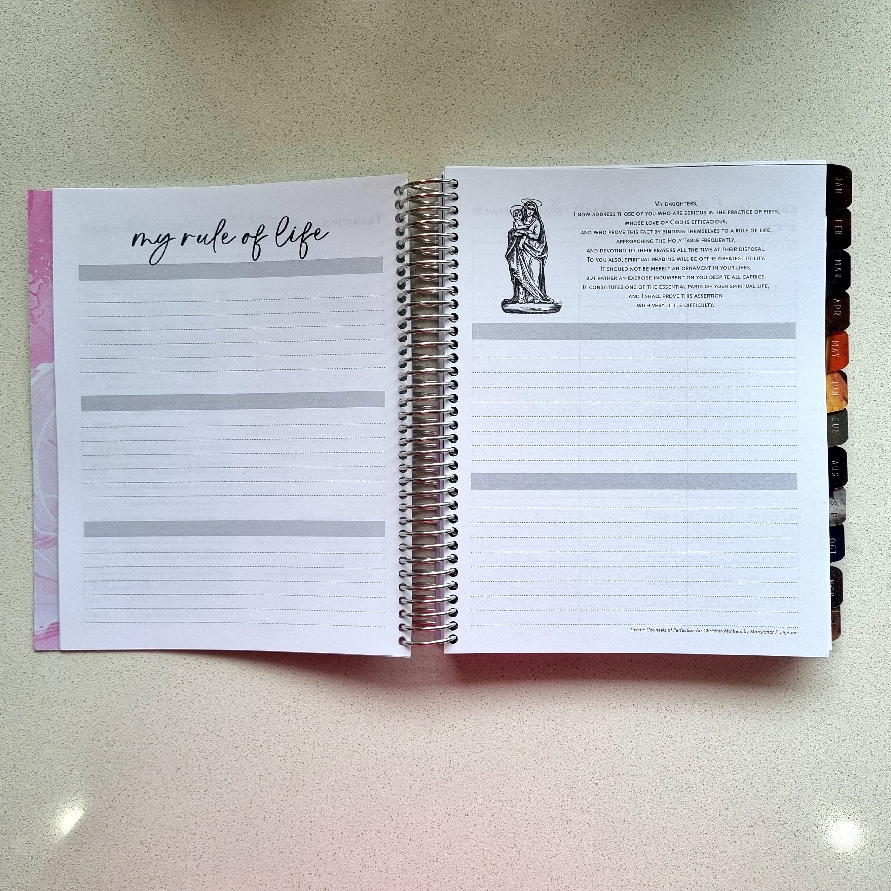 2024 Traditional Catholic Planner Spiral 7 X 9 Vertical or Horizontal ...