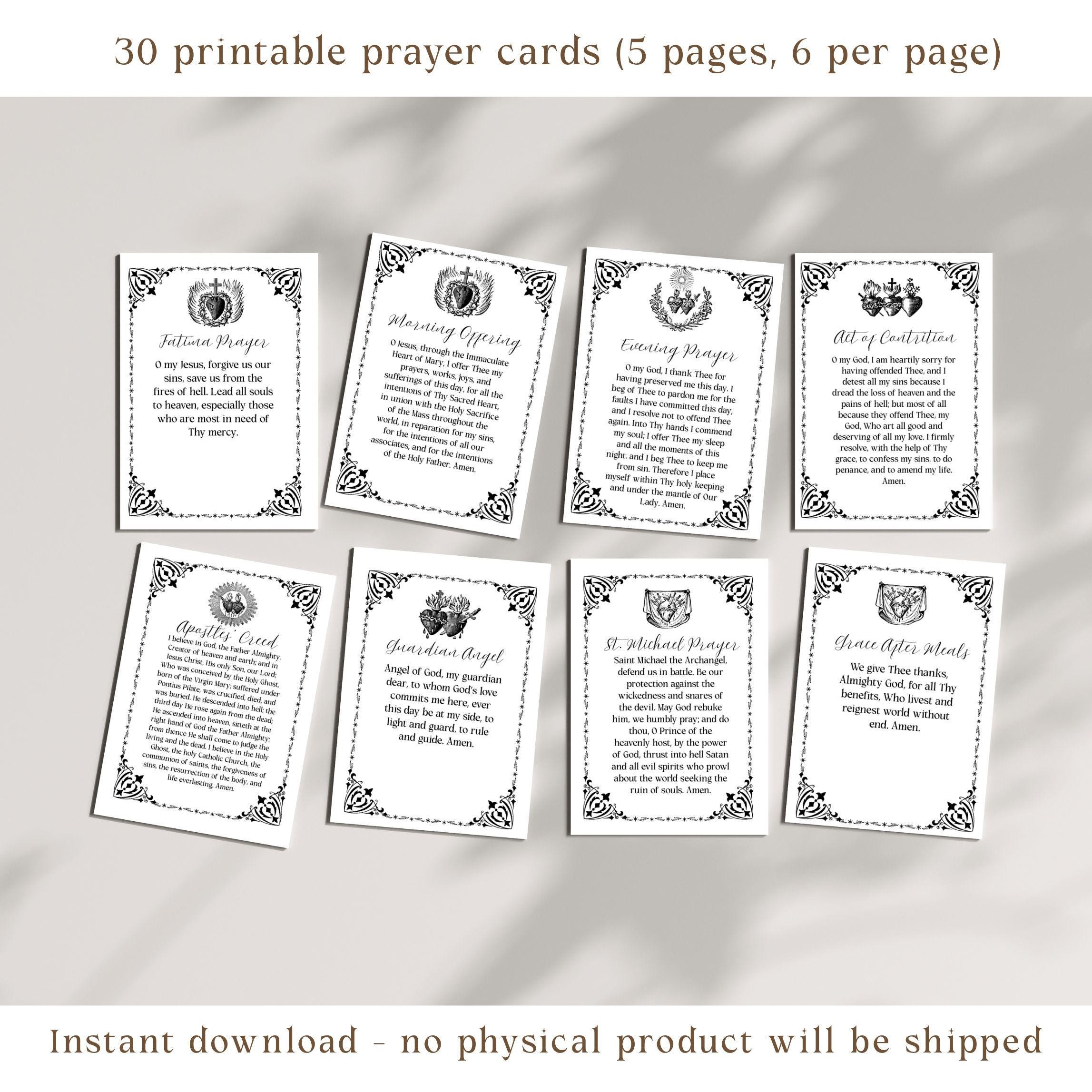 Vintage Catholic Prayer Cards: Traditional Devotional Art (PDF) - Etsy