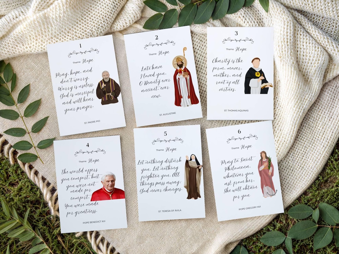 Catholic Saint Quotes Advent Calendar: Inspirational Daily Cards ...