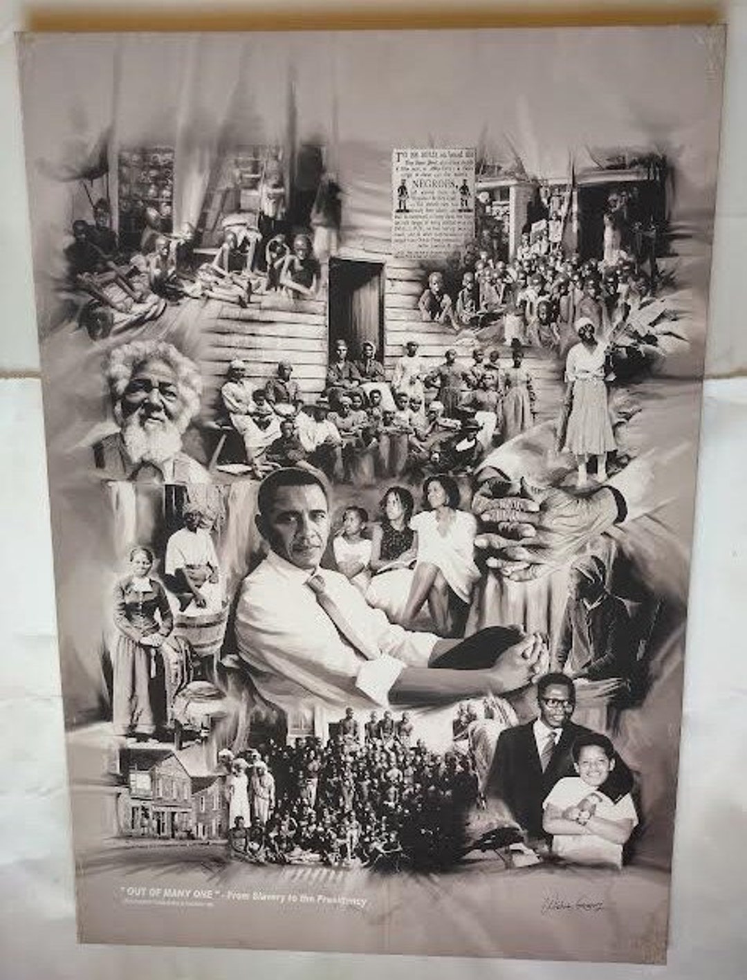 Canvas Barack Obama out of Many One 22 X 26 Stretched Canvas by Artist ...