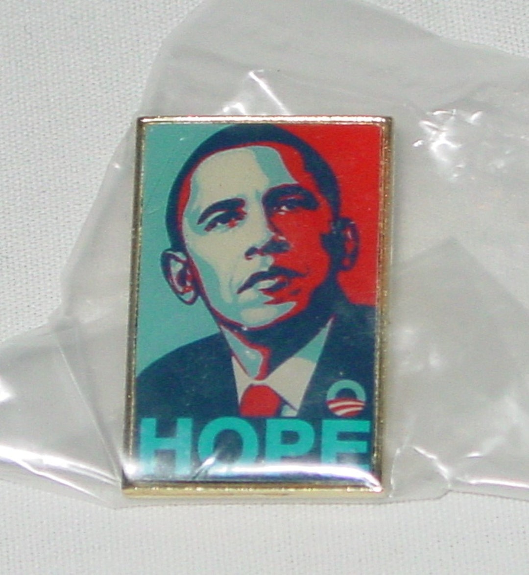 President Barack Obama hope Lapel Pin Pinback, Shepard Fairey Art ...