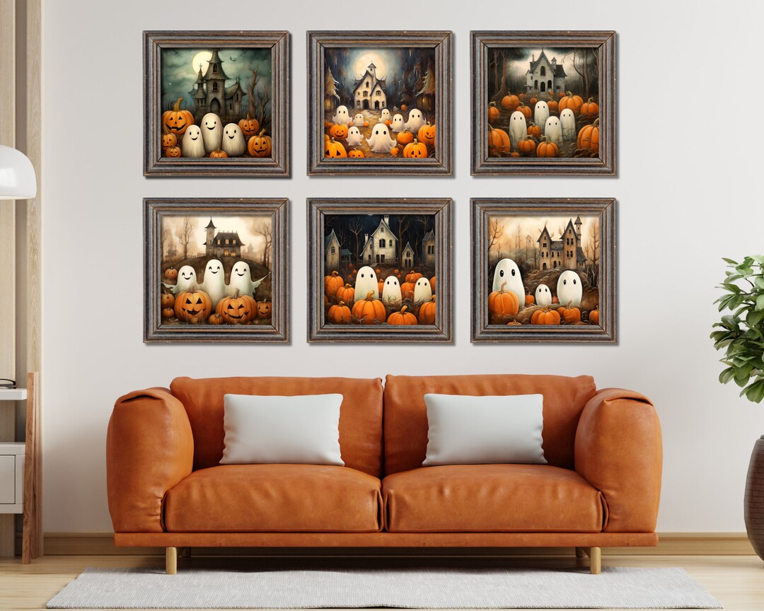 Ghosts Delights Halloween Ghost Digital Download SET of X6, Large Files ...