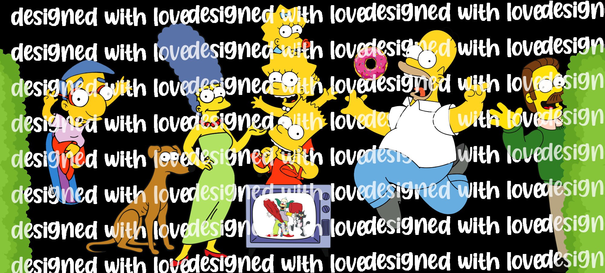 DIGITAL* Simpson Version 2, Cartoon Tumbler Libbey PNG, 16oz Glass Can ...