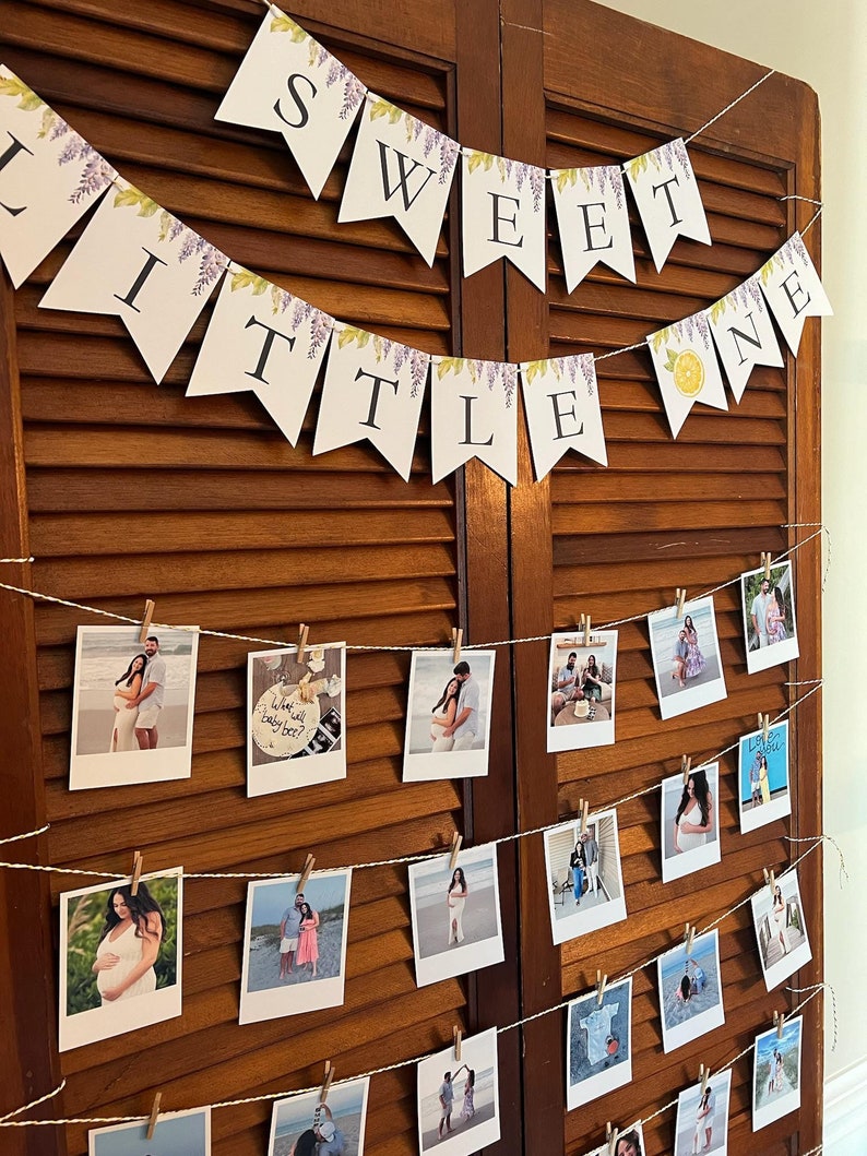Sweet Little One Banner, Lavender and Lemons Baby Shower Banner ...