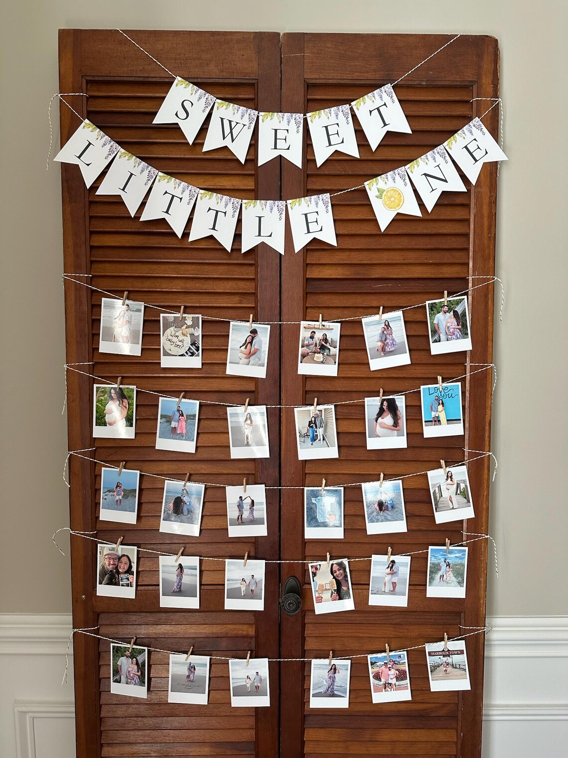 Sweet Little One Banner, Lavender and Lemons Baby Shower Banner ...