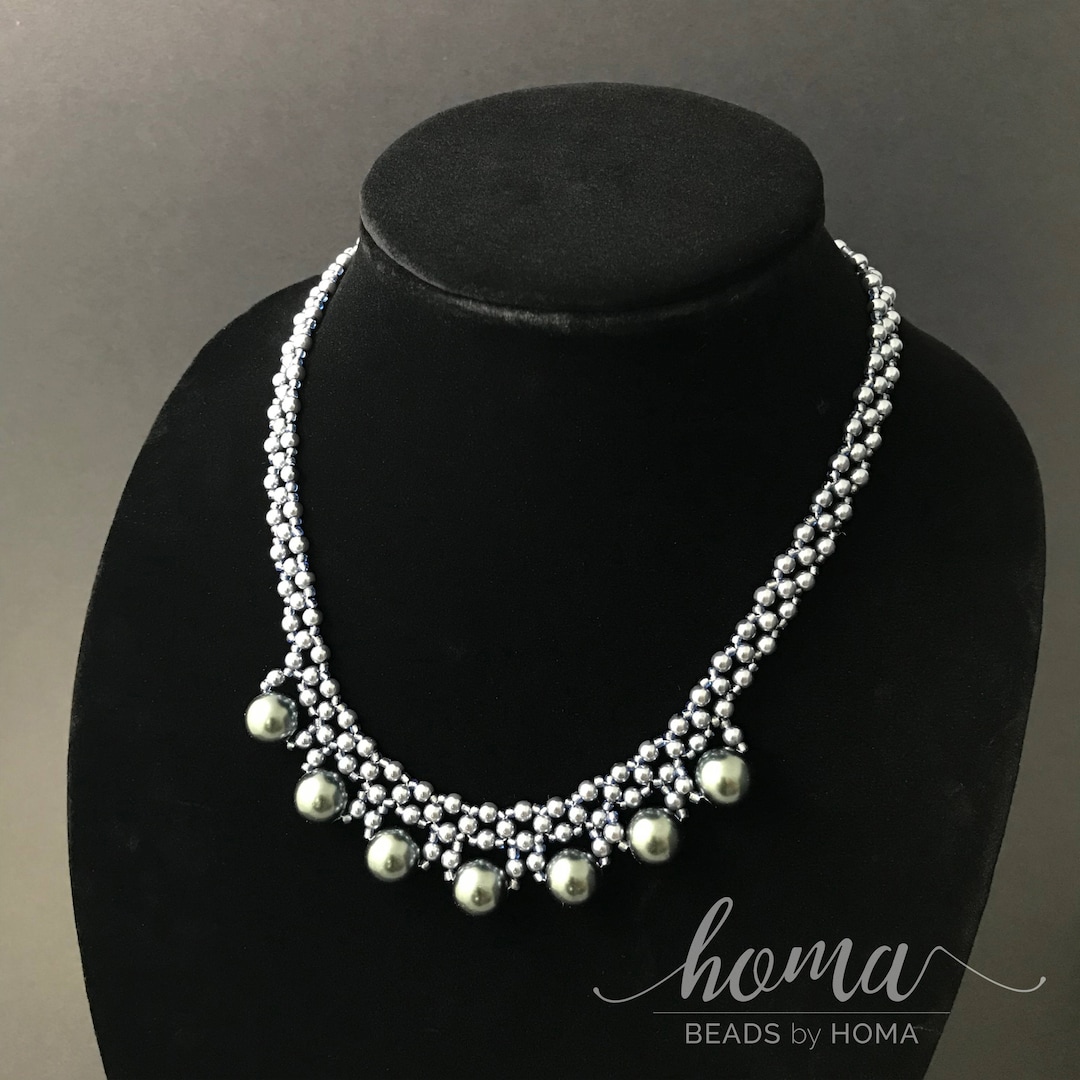 Unique Modern Necklace - Original Designer Exquisite Handmade Woven ...