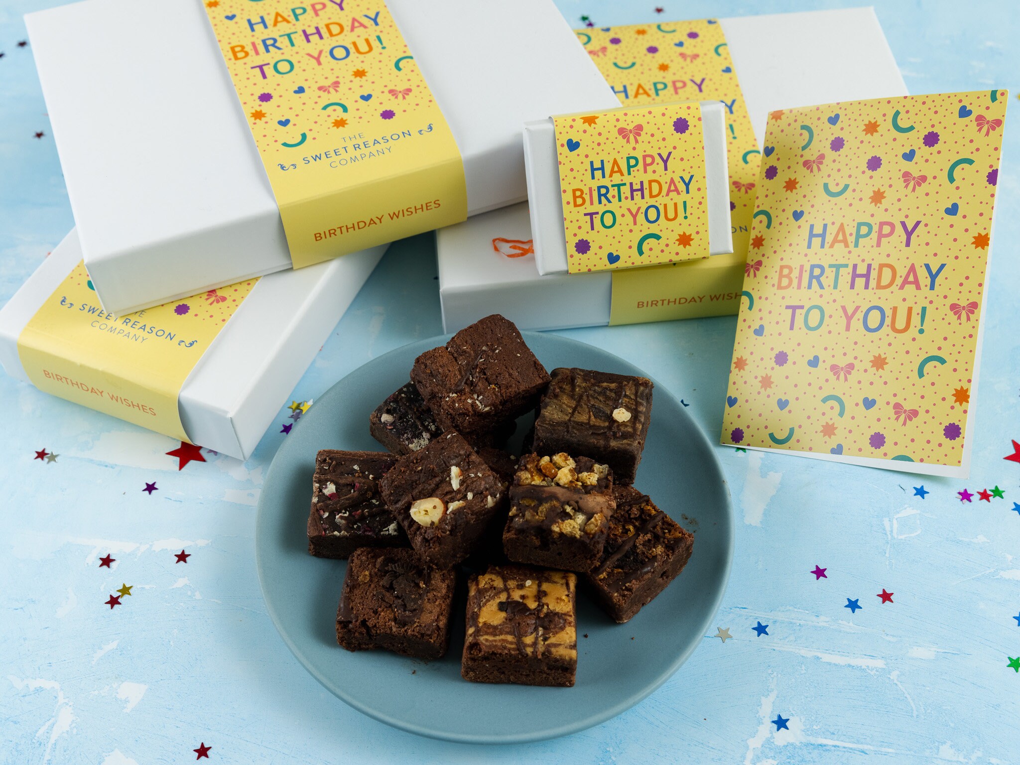 Happy Birthday Confetti' Gluten Free Luxury Brownie Gift - Etsy