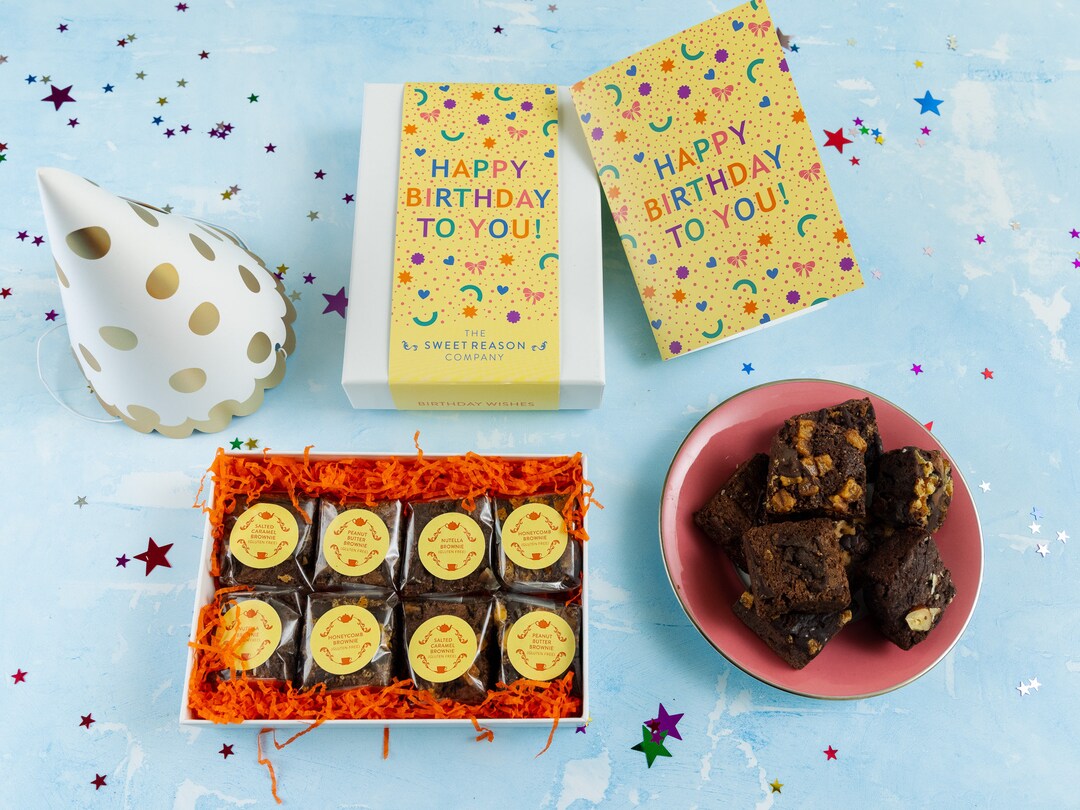 Happy Birthday Confetti' Gluten Free Luxury Brownie Gift - Etsy