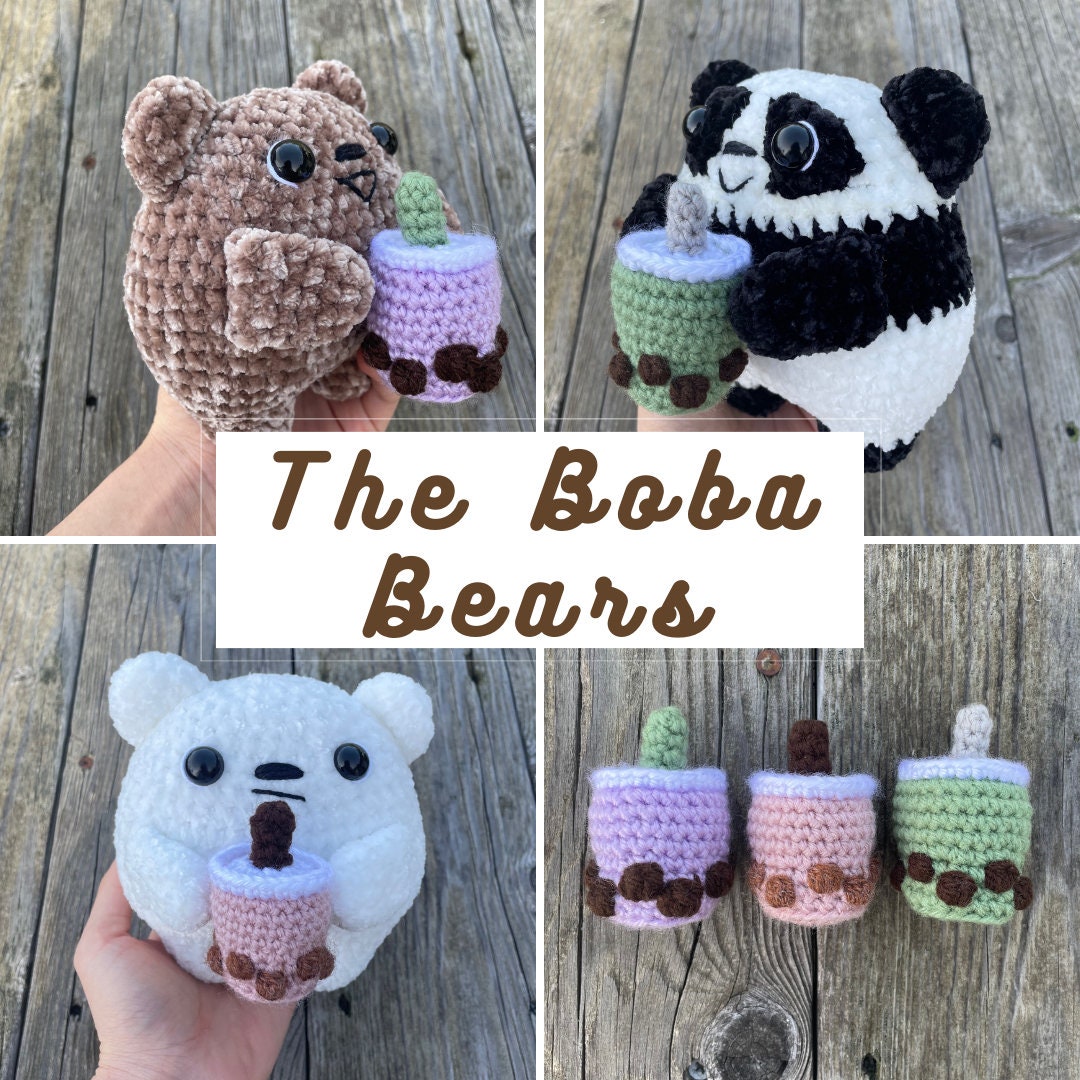 The Boba Bears Crochet Pattern, Amigurumi Pattern, Plushie Pattern ...