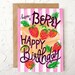 Berry Birthday Card. Happy Birthday Card. Strawberry Art. Birthday ...