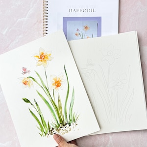 Individual Floral Watercoloring Pages. Outlined Coloring Sheets of ...