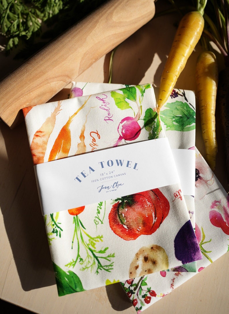 Vegetable Medley Tea Towel. Vegetable Art. Kitchen Towel. Cotton Tea Towel. Dish Towel ...