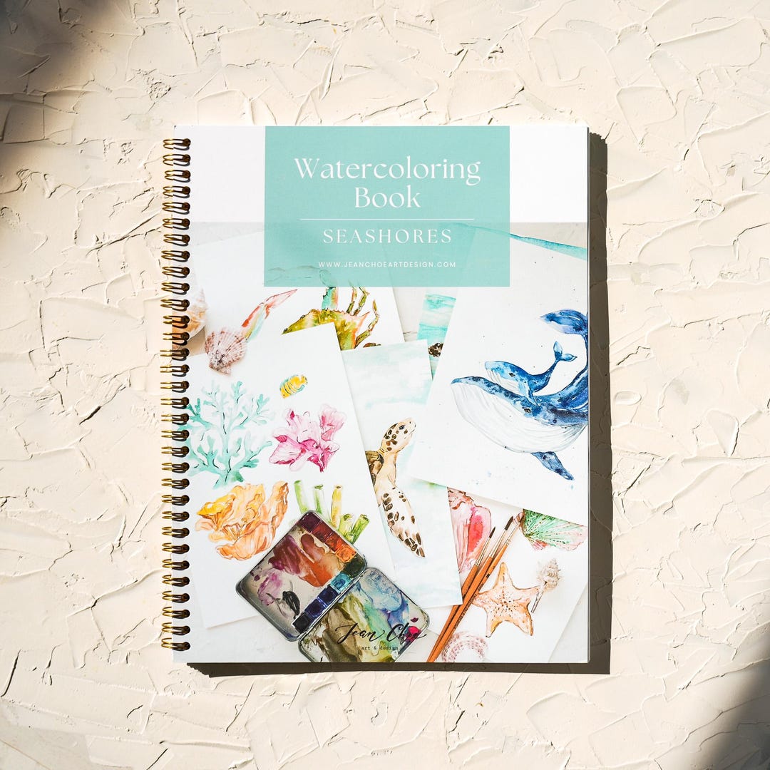 Seashores Watercoloring Book: Ocean Life Designs, Beginner Friendly ...