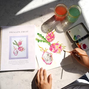 Fruit Watercolor Workbook: Step-by-step Art Instruction Book With ...