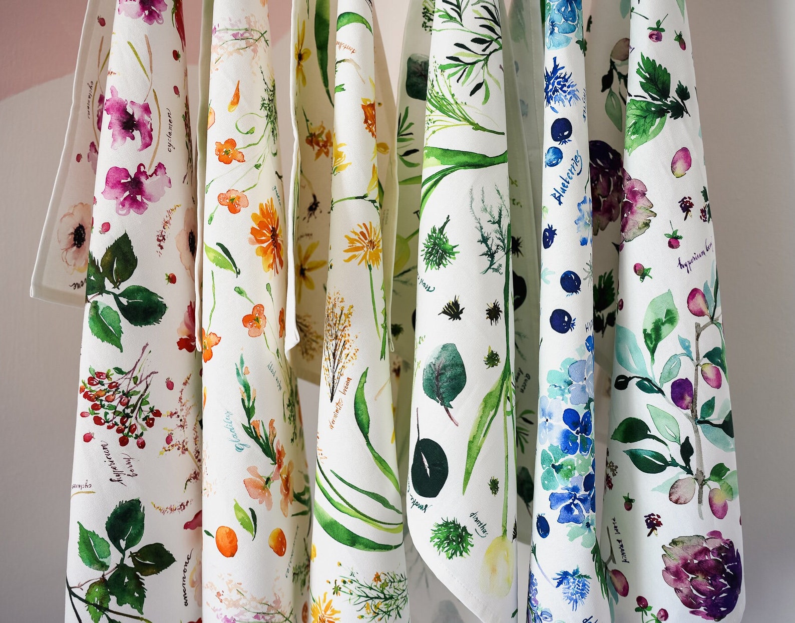 Kitchen Tea Towel. Floral Tea Towel. Botanical Tea Towel. - Etsy