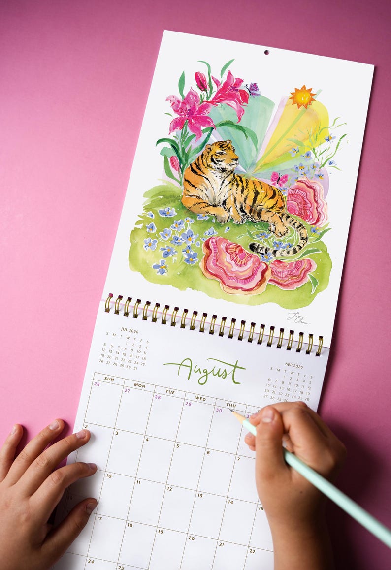 2026 Wall Calendar: Woodland Animals, 8x11" Monthly Art Print Calendar ...