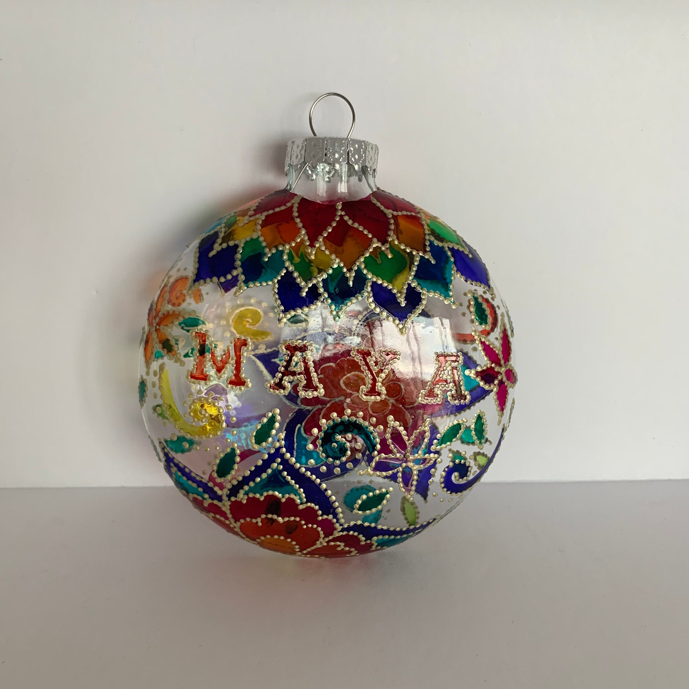 Glass Ball Ornament Personalized Christmas Ornament Glass - Etsy