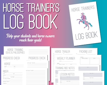 Horse Riding Journal Equestrian Journal Horse Training Log - Etsy