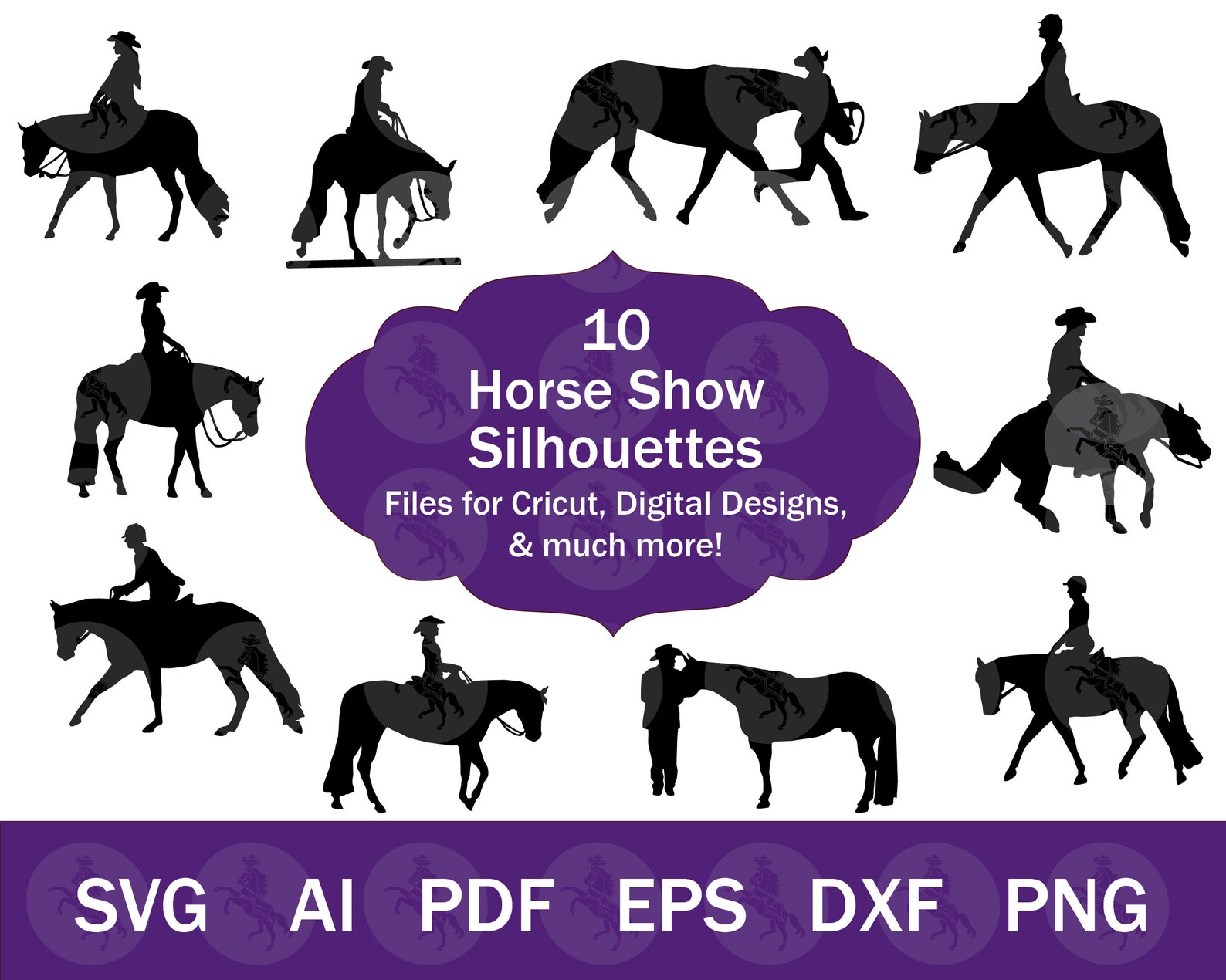 Horse Show SVG for Cricut / Horse Silhouette Vector Files / - Etsy