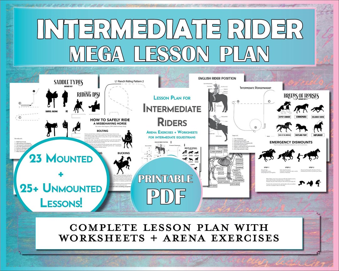 Intermediate Rider Lesson Plan MEGA Bundle - Horseback Riding Exercises ...