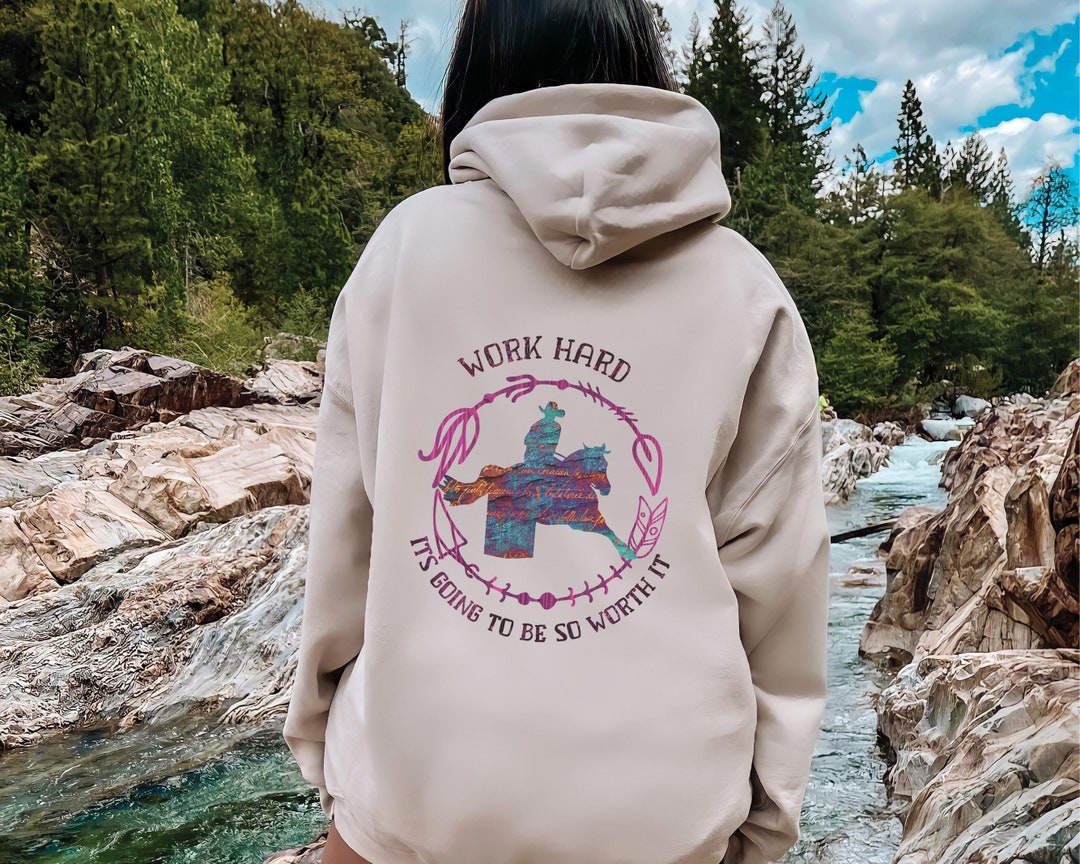 Barrel Racer Hoodie, Turquoise Cowgirl Sweatshirt, Turquoise Rodeo ...